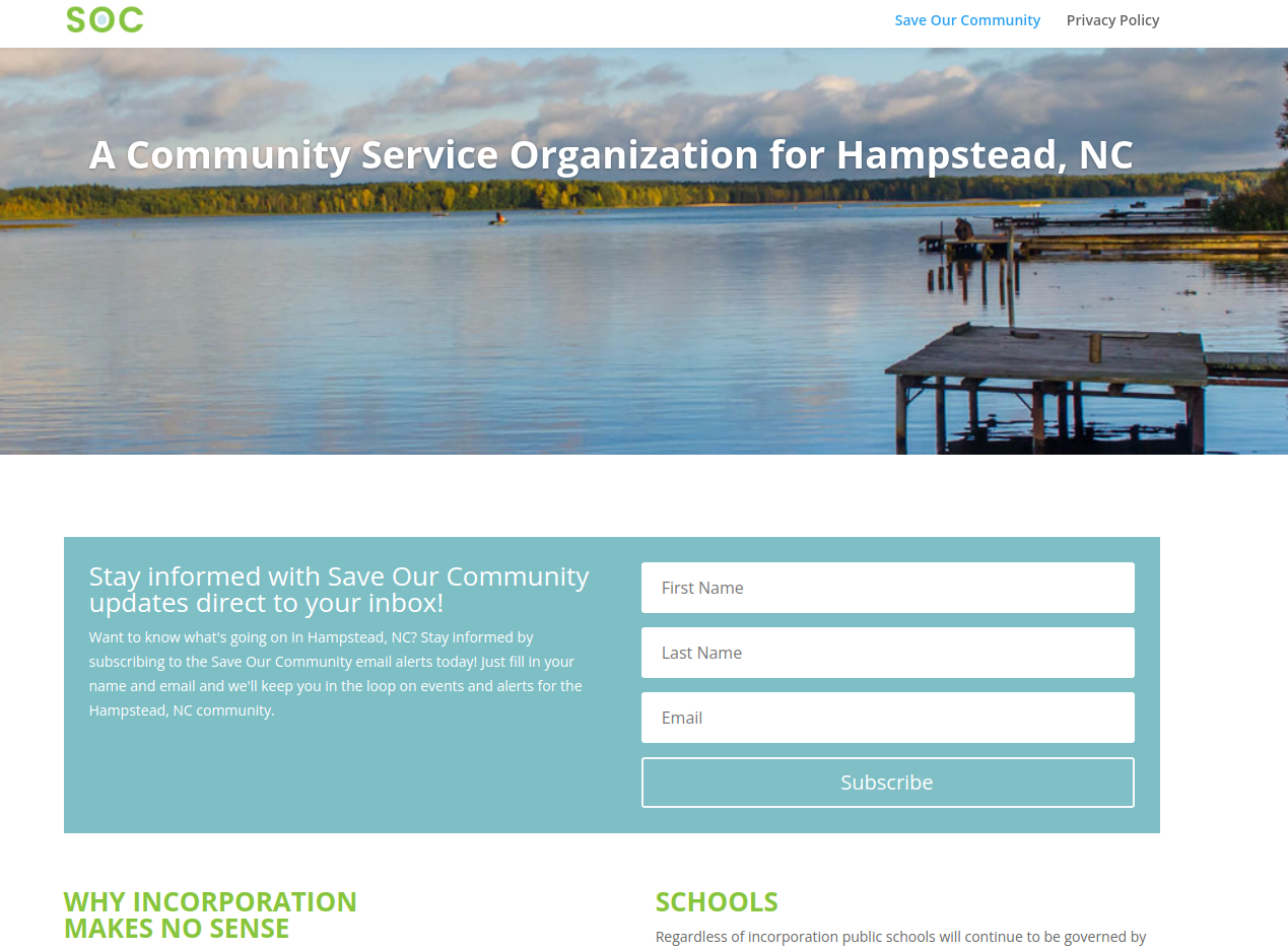 Save Our Community - Wilmington Web Design